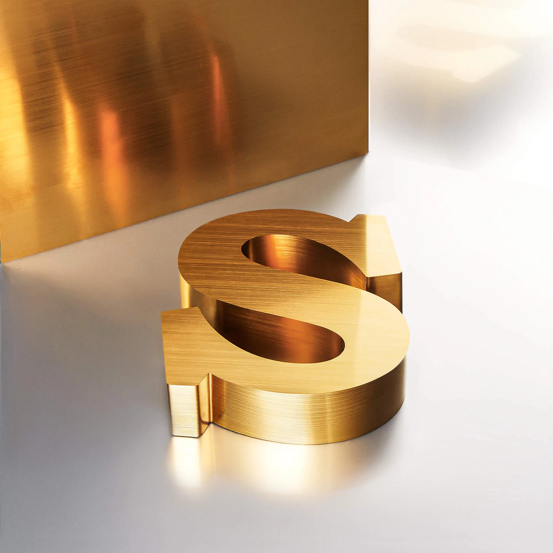 GOLD BRUSHED METAL SATIN SHEET LETTERS | Pretende - Producer of ...